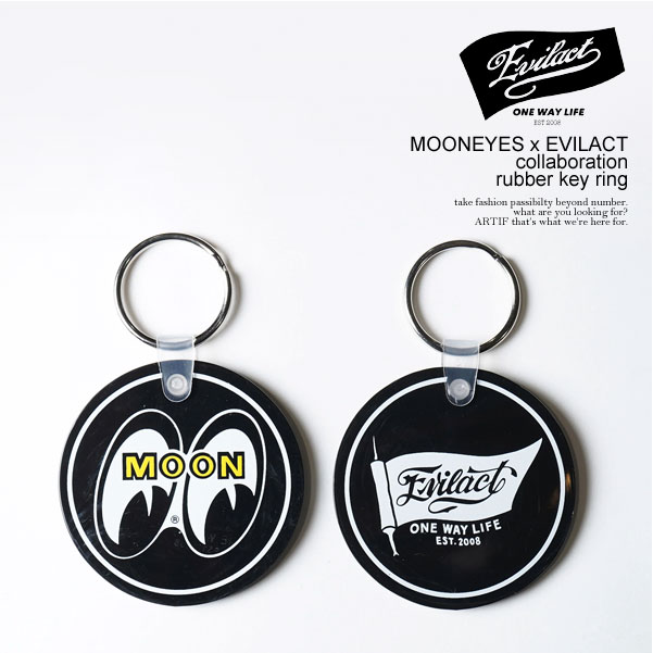 【楽天市場】イーブルアクト EVILACT MOONEYES x EVILACT collaboration rubber key ring ...