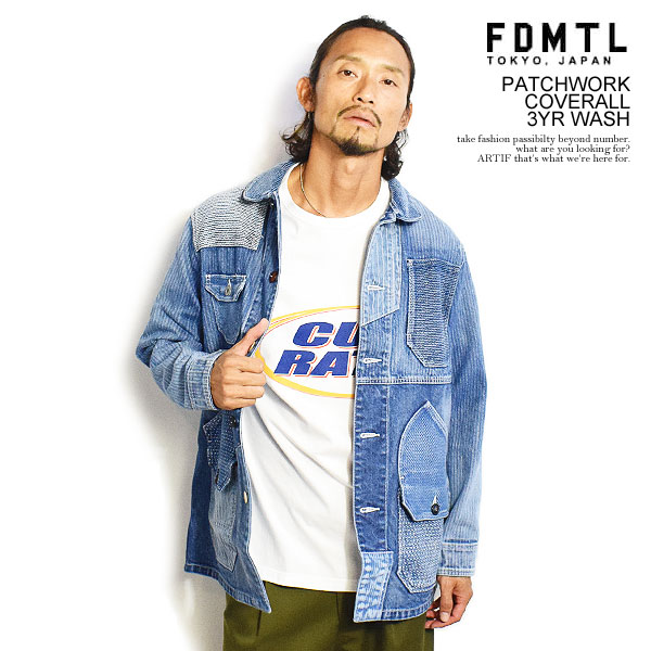 【楽天市場】ファンダメンタル FDMTL PATCHWORK COVERALL 3YR WASH fa22-jk33u メンズ ジャケット ...