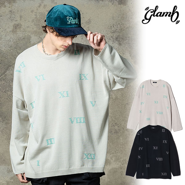 【楽天市場】2025 春 先行予約 2月上旬～中旬入荷予定 グラム glamb Numbers Pullover Knit gb0125-knt03 ナンバーズプルオーバーニット ニット 送料 ...