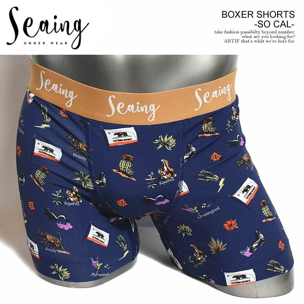 【楽天市場】シーング Seaing BOXER SHORTS #SO CAL s6006 メンズ ボクサーパンツ ショーツ アンダーウェア ...