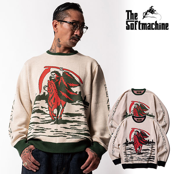 【楽天市場】ソフトマシーン SOFTMACHINE FEAR CITY SWEATER(CREW NECK SWEATER) soft25aw-fckn メンズ ニット 送料無料：nisky