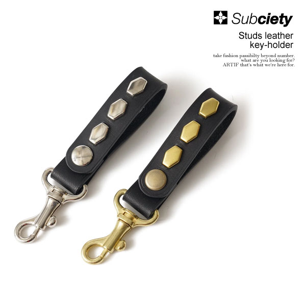 【楽天市場】サブサエティ SUBCIETY Studs leather key-holder 105-87880 メンズ キーホルダー レザー ...