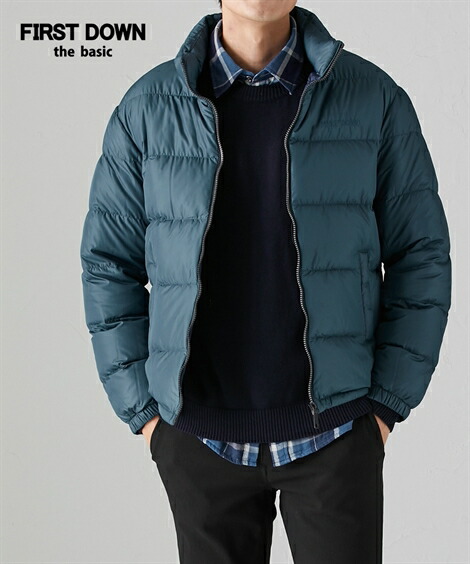 【楽天市場】メンズ FIRST DOWN the basic ミドルボリュームダウン ジャケット ダークブルーグリーン/ネイビー/ブラック 3L/4L/5L/6L ニッセン nissen ...