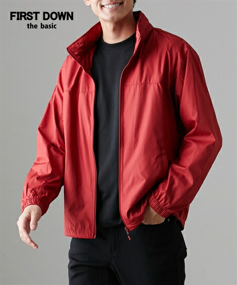 【楽天市場】メンズ FIRST DOWN the basic はっ水 防花粉 UVカット 持ち運べる ジャケット 無地 フード 収納 可 カーキ/ネイビー/ブラック/ブルーグリーン/レッド M ...