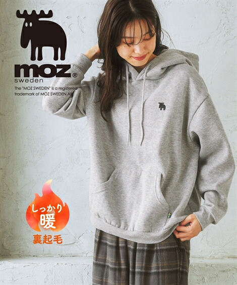 【楽天市場】パーカー 大きいサイズ レディース moz モズ 裏起毛 冬 黒/杢グレー 3L/4L/5L/6L フーディ ニッセン nissen：ニッセン 楽天市場店