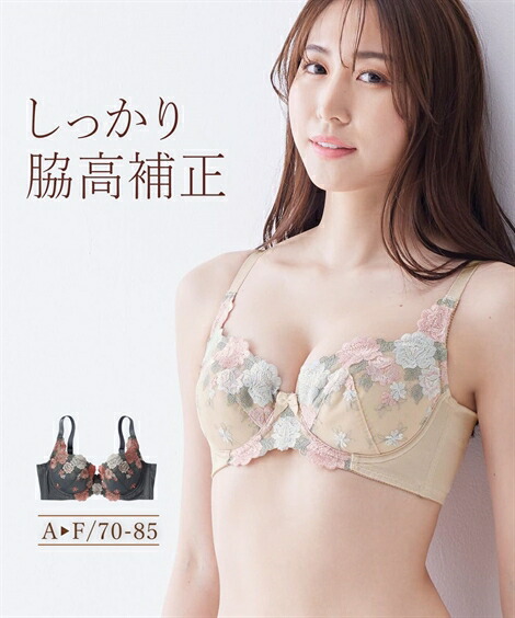 【楽天市場】ブラジャー (A70-F85) ニッセン 脇高 サイドすっきり 刺しゅう ブラジャー (フレンチローズ柄) 女性 下着 レディース ブラジャー 補正 可愛い 脇高ブラ：Doris ...