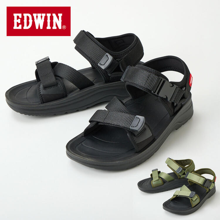 【楽天市場】靴 シューズ スポーツサンダル クッションフットベッド EDWIN エドウイン 25.0-28.0cm メンズ ニッセン ...