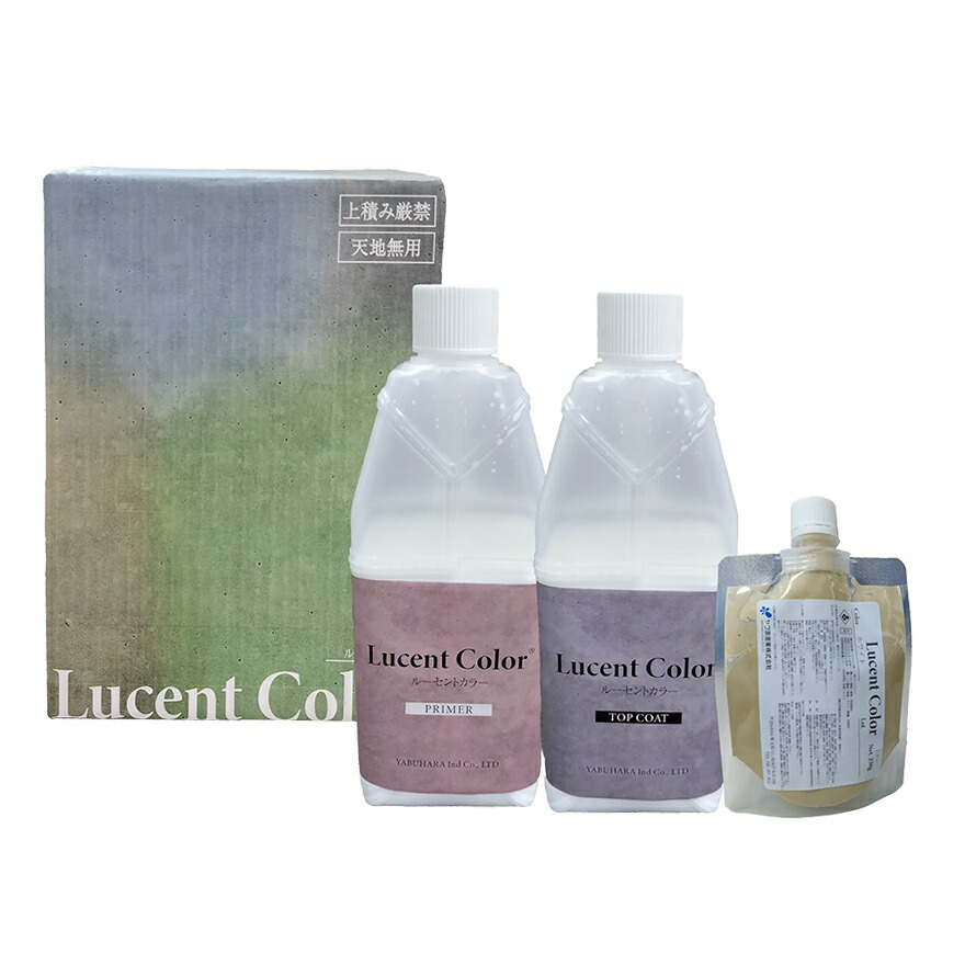 【楽天市場】ルーセントカラー for wall（壁用） 3kg／セット 水性コンクリート塗料 ヤブ原産業株式会社：日曜左官エムケー工芸 楽天市場店