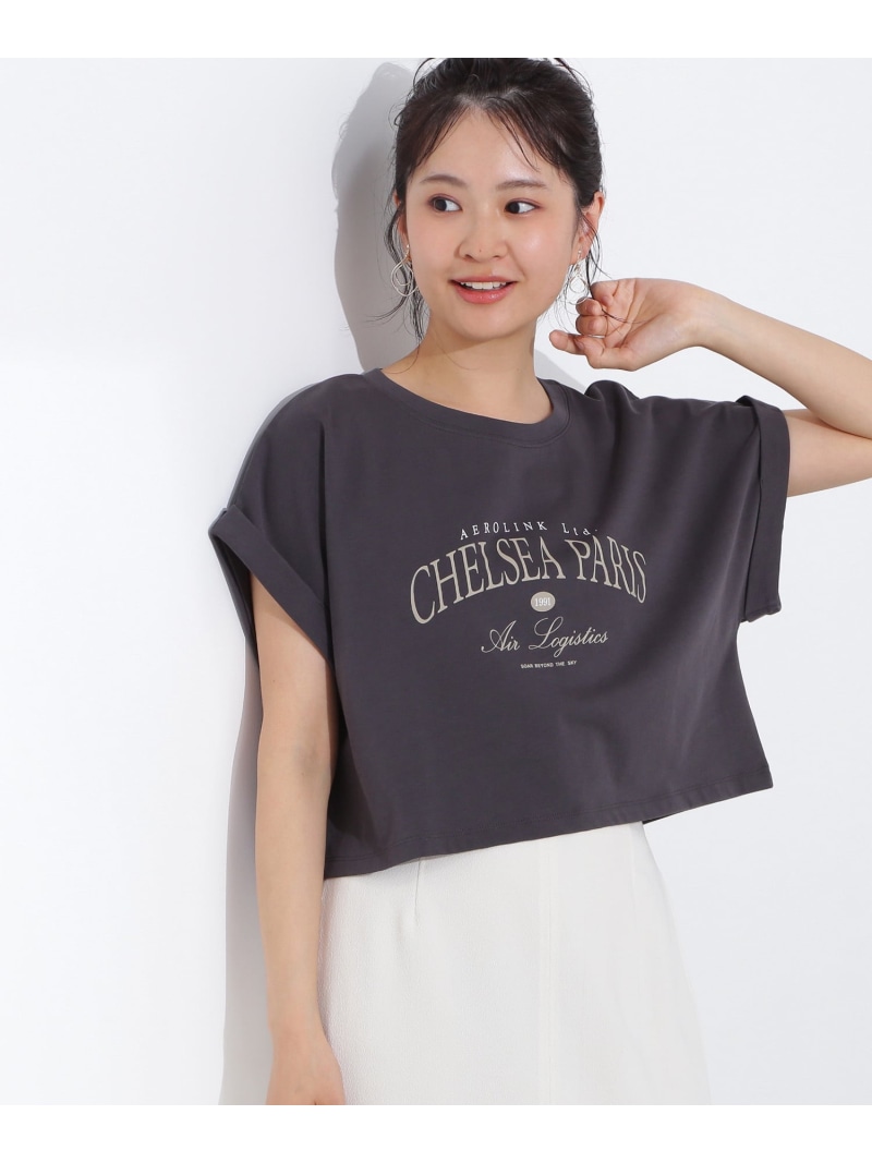 【楽天市場】クロップドカレッジロゴTシャツ N. Natural Beauty Basic エヌ ナチュラルビューティーベーシック* トップス カットソー・Tシャツ ホワイト グレー ベージュ ...