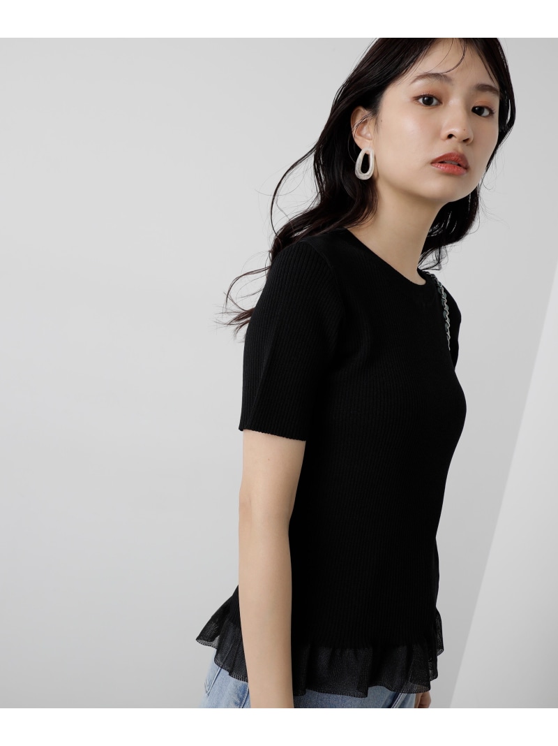 【楽天市場】シアーフリルニット N. Natural Beauty Basic エヌ ナチュラルビューティーベーシック* トップス ニット ブラック ブラウン【送料無料】[Rakuten ...