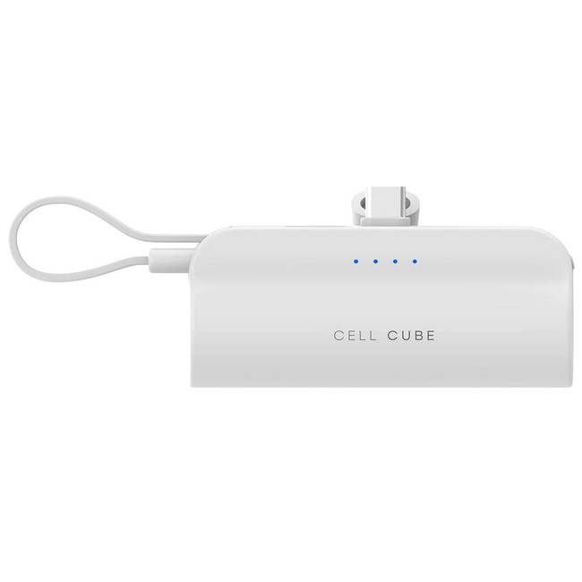 【楽天市場】CELL CUBE モバイルバッテリー 5000mAh Type-C対応 PSE認証 ケーブルレス 2台同時充電 タイプC ...