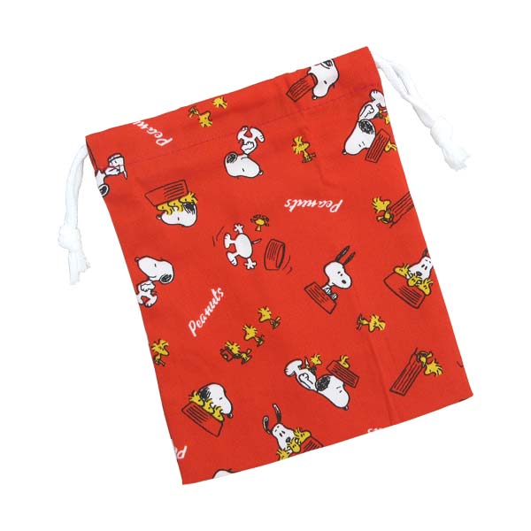 【楽天市場】【ネコポス便発送可】SLI-602 PEANUTS/Snoopy&His Friends マグバッグ マグ巾着 レッド コップ袋 ...