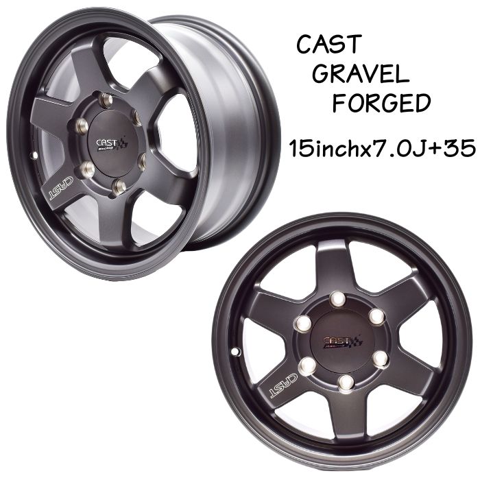 【楽天市場】[CAS-GFW15]15インチ CAST GRAVEL FORGED WHEEL 15x7.0J+35 4本セット 送料無料：NOBUMARU