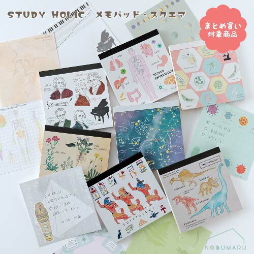 【楽天市場】【メール便 * 対象商品3,000以上ご購入で送料無料】STUDYHOLICメモパッド・スクエア 4柄各25枚 100枚綴り ブロックメモ GreenFlash1冊 一筆箋 文具 ...