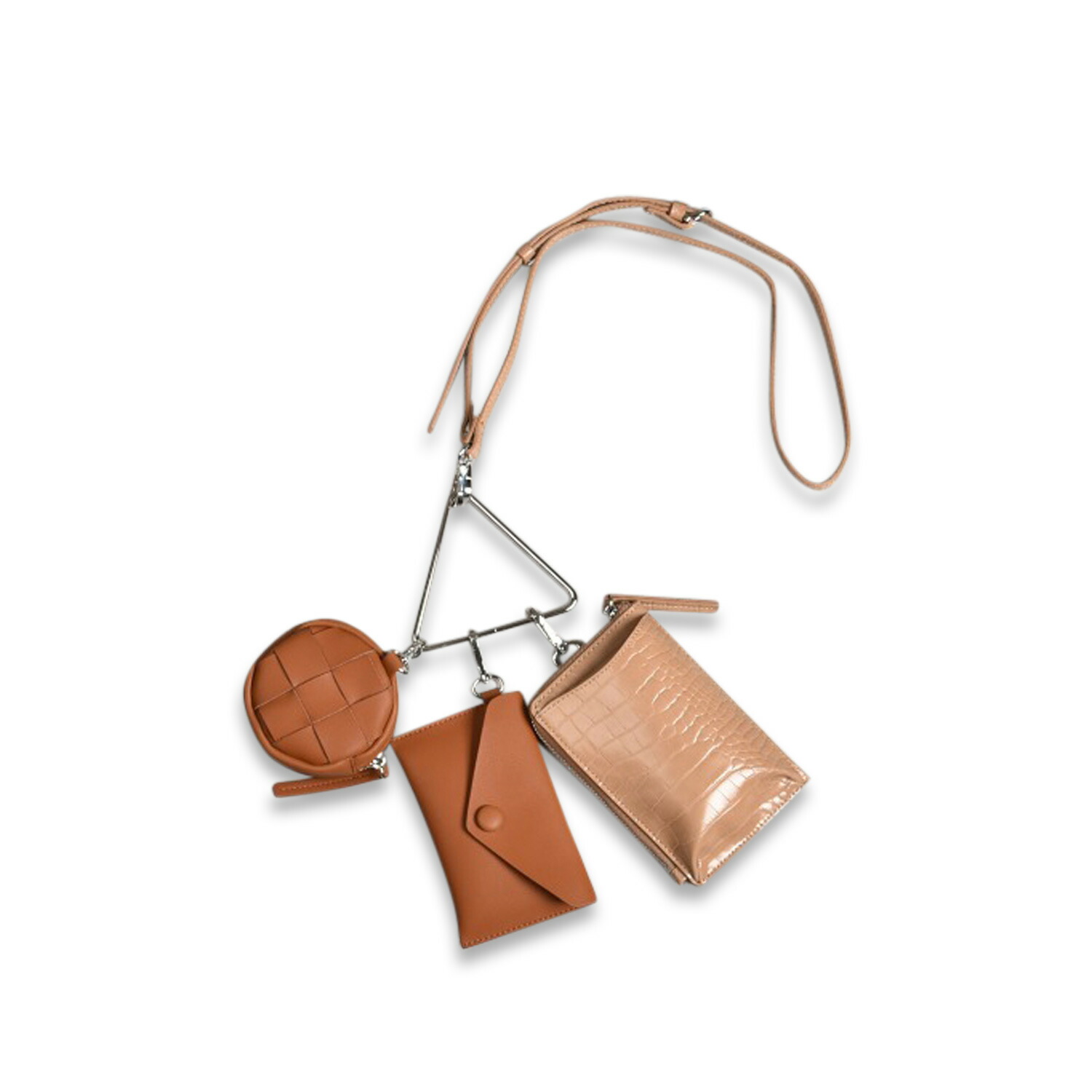 【楽天市場】MONICA POCHETTE モニカ ポーチ カードケース スマホ ショルダーバッグ 3連ポーチ レディース 斜めがけ 小さめ ...