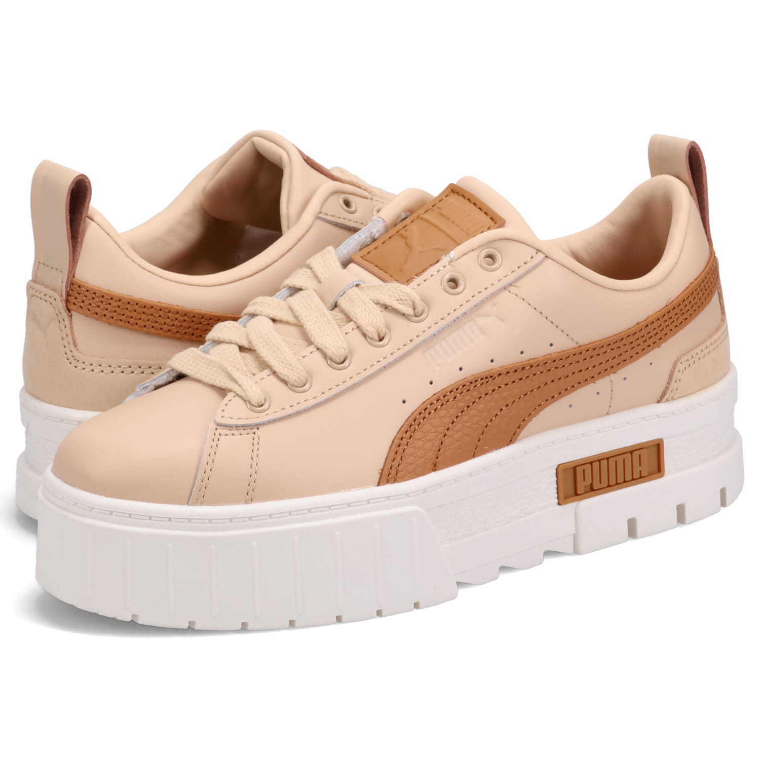 【楽天市場】PUMA WNS MAYZE LUXE プーマ スニーカー メイズ リュクス レディース 厚底 ベージュ 383995-05 ...