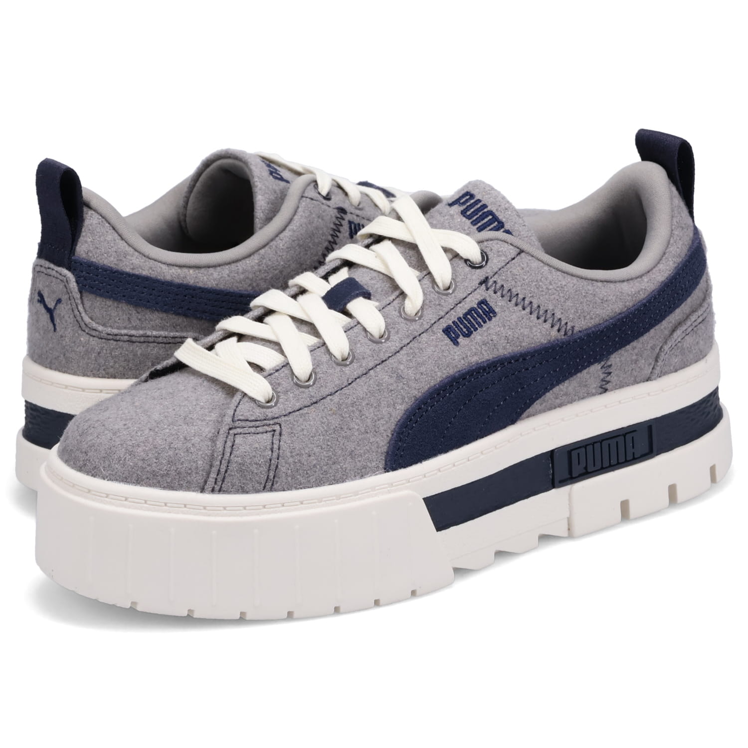 【楽天市場】PUMA MAIZE WS WOOLY WNS プーマ スニーカー メイズ レディース 厚底 グレー 386583-01 ...