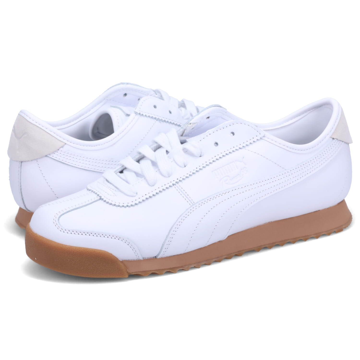 【楽天市場】【最大1000円OFFクーポン配布中】 PUMA ROMA LEATHER プーマ スニーカー ローマ レザー メンズ ホワイト ...