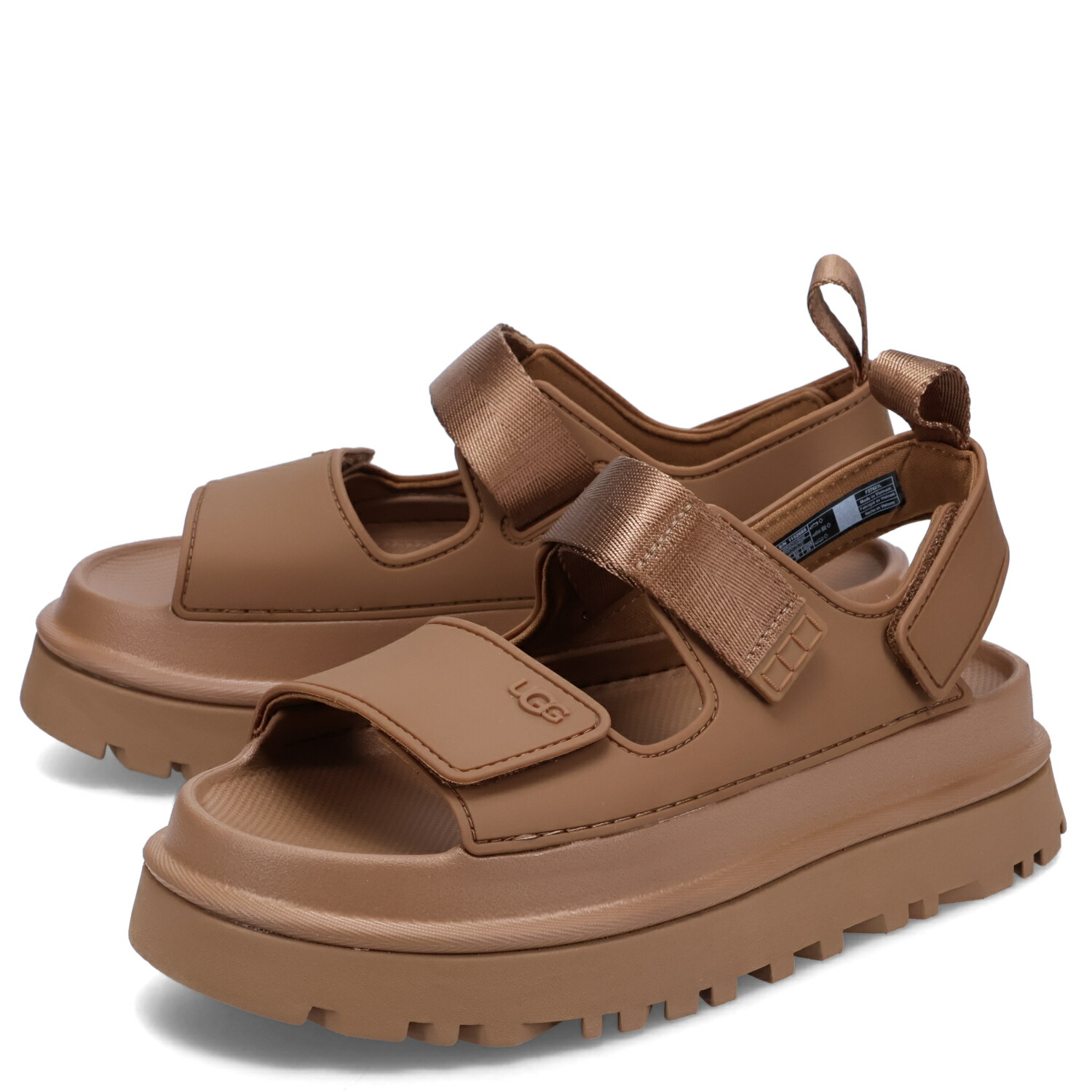 【楽天市場】UGG GOLDENGLOW アグ サンダル ストラップサンダル ゴールデングロウ レディース 厚底 ブラウン 1152685 ...