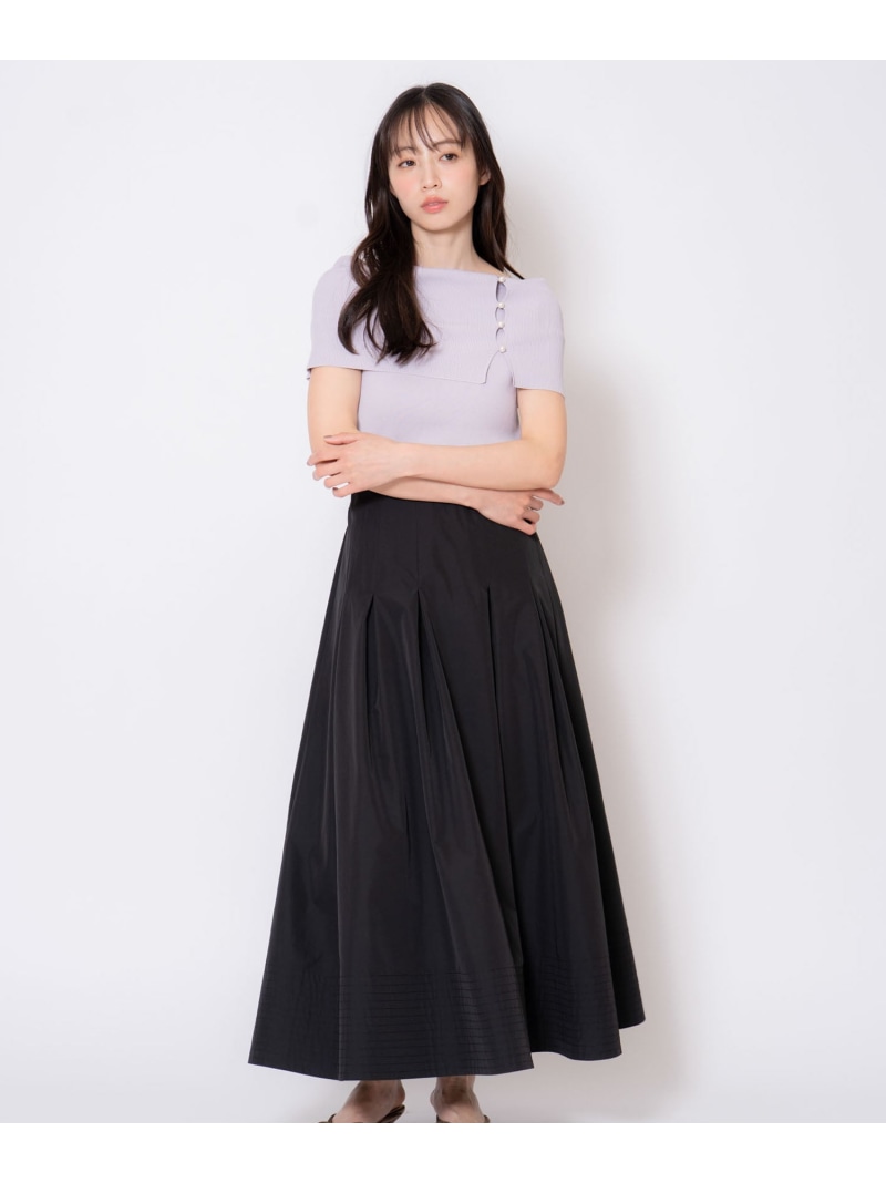 【楽天市場】【SALE／10%OFF】ステッチタフタスカート Noela ノエラ スカート ロング・マキシスカート ベージュ ブラック カーキグリーン【RBA_E】【送料無料】[Rakuten ...