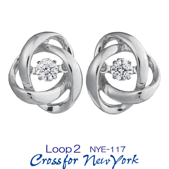 【楽天市場】クロスフォーダンシングストーン キュービックジルコニアピアス クロスフォーニューヨーク/Crossfor New York Loop2 NYE-117 正規販売店 ラッピング無料 ...