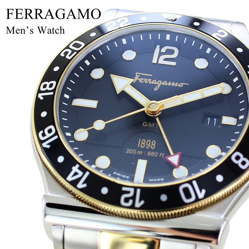 【楽天市場】サルヴァトーレ フェラガモ 腕時計 手表 メンズ 父の日 シンプル GMT 海外 出張 誕生日プレゼント 男性 40代 50代 ...
