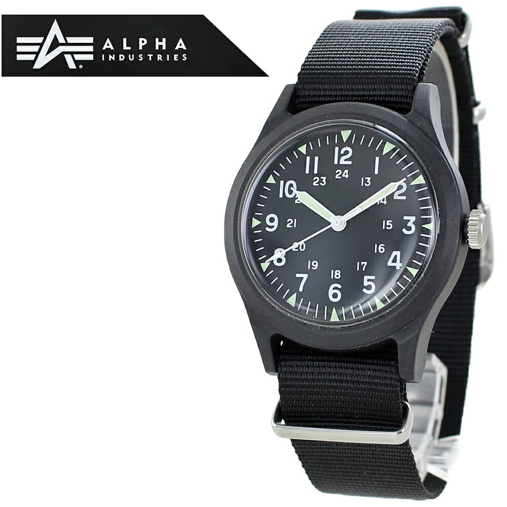 【楽天市場】サバゲー 服装 装備 ALPHA アルファ社 MA-1に合うミリタリー 腕時計 メンズ レディース アルファインダストリーズ ...