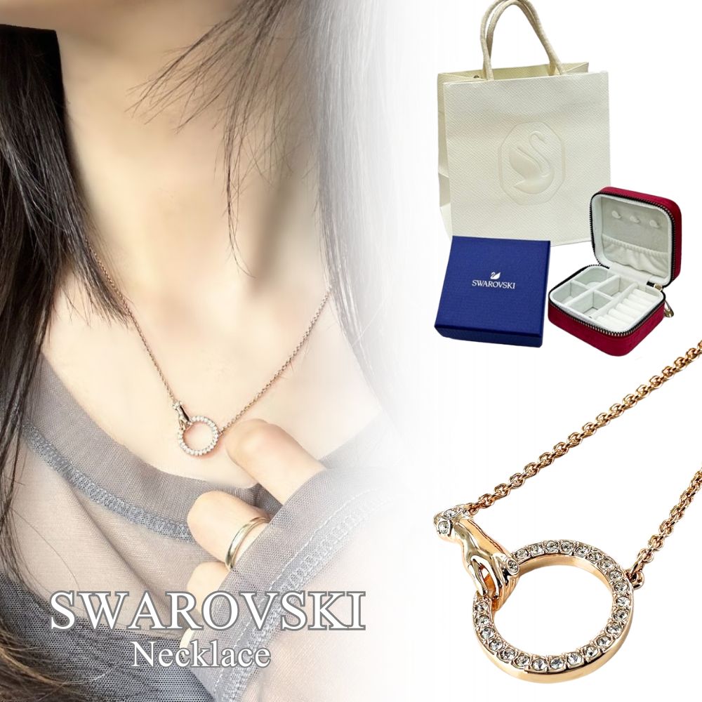 【楽天市場】ブランド ショッパー付き スワロフスキー ネックレス レディース ペンダント ローズゴールド アクセサリーケース付き 誕生日 ...