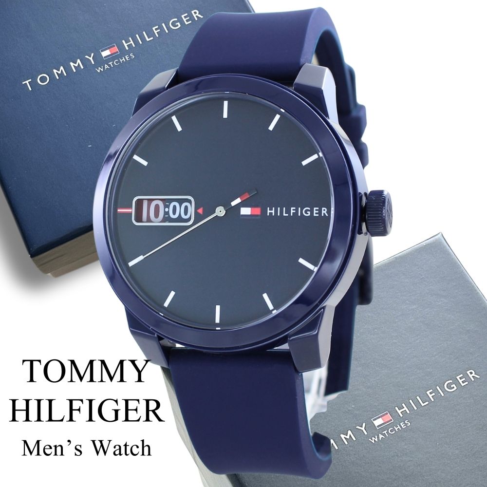 【楽天市場】トミーヒルフィガー 腕時計 手表 メンズ 父の日 おしゃれ シンプル スポーティ 1針 個性的 ブルー シリコン ラバーベルト ...