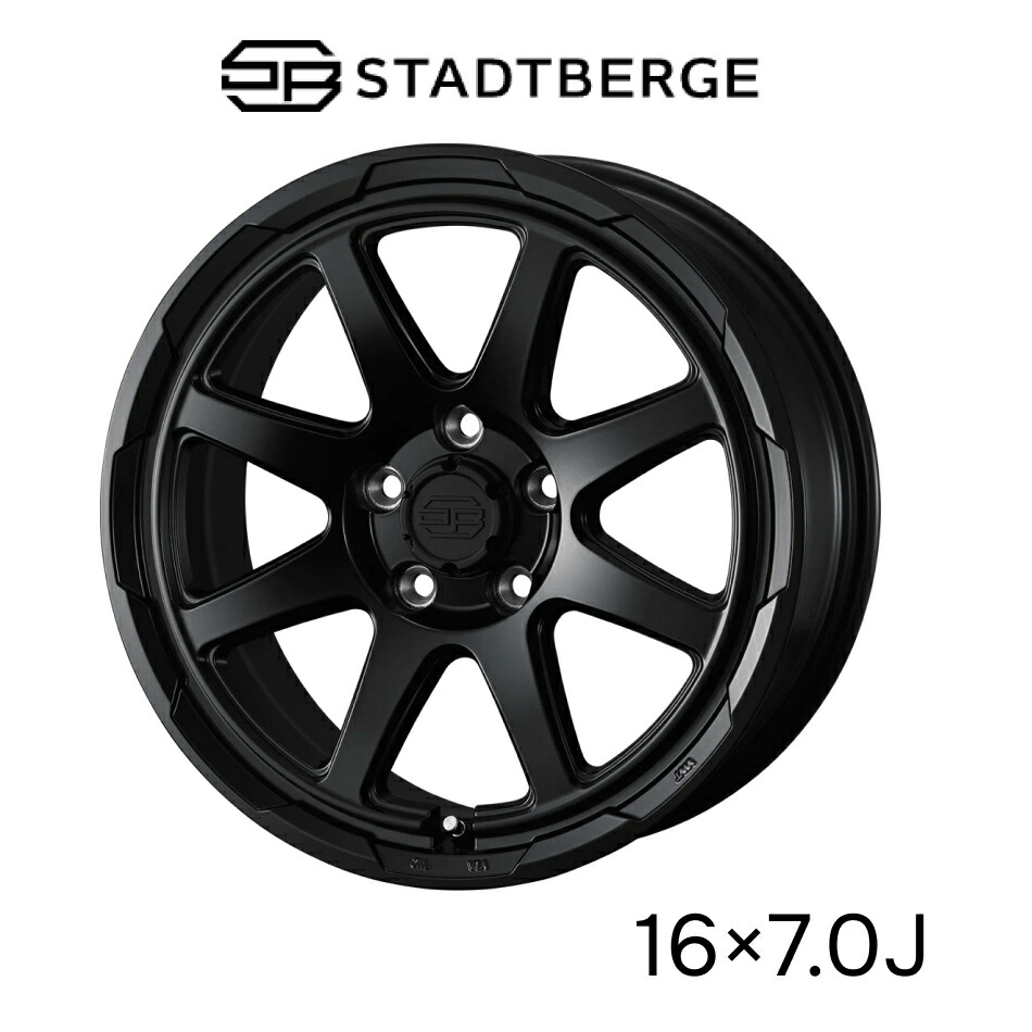 【楽天市場】ウェッズアドベンチャー スタットベルク WEDS ADVENTURE STADTBERGE 16インチ 7.0J インセット38 5穴 PCD 114.3 セミマットブラック 1 ...