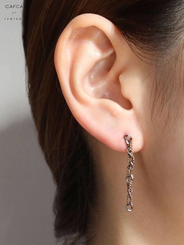 【楽天市場】【:CAFCA / カフカ】 【片耳用】 ロストファンクションチェインショートピアス - LOST FUNCTION CHAIN SHORT EARRING：nouvelle