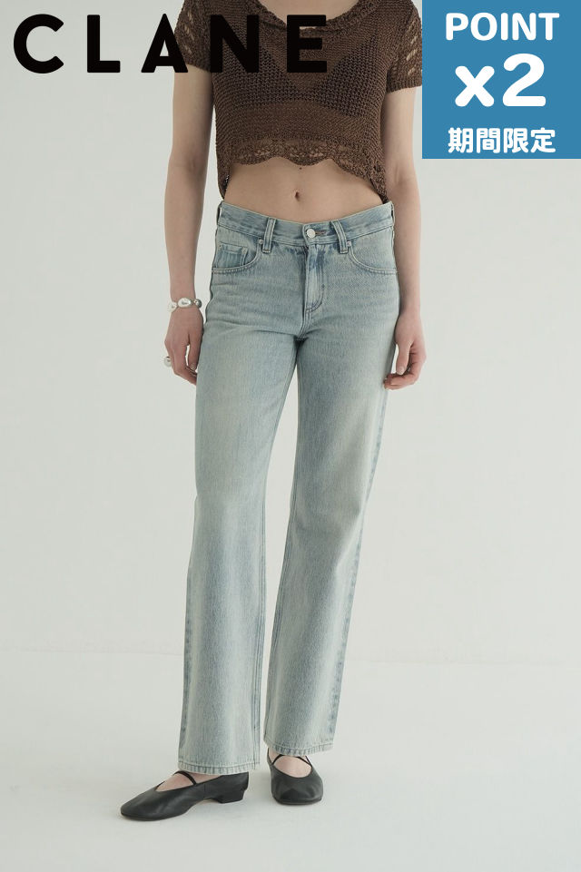 【楽天市場】期間限定P2倍【1500円クーポン】【CLANE / クラネ】 ローウエスト スリムデニムパンツ - LOW WAIST SLIM ...