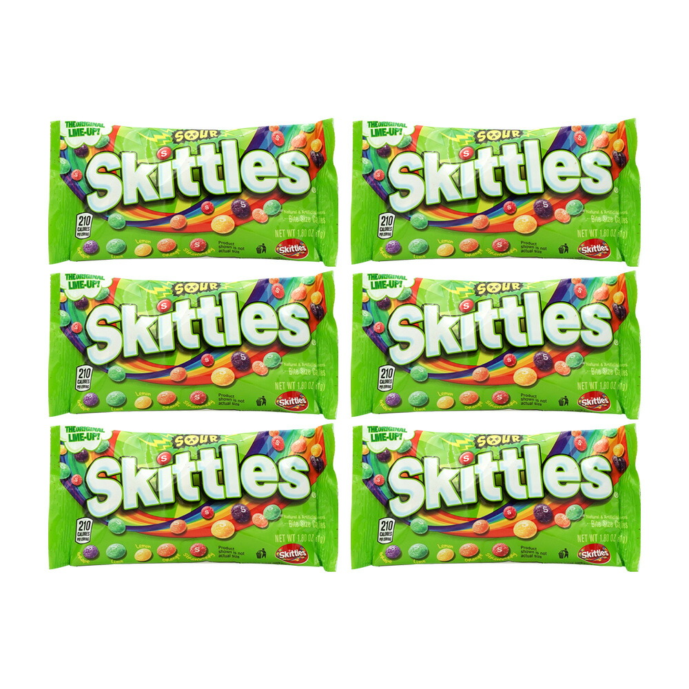 【楽天市場】【送料無料】 6個セット キャンディー サワー 51g スキットルズ 飴 お菓子 スナック【Skittles】Skittles ...