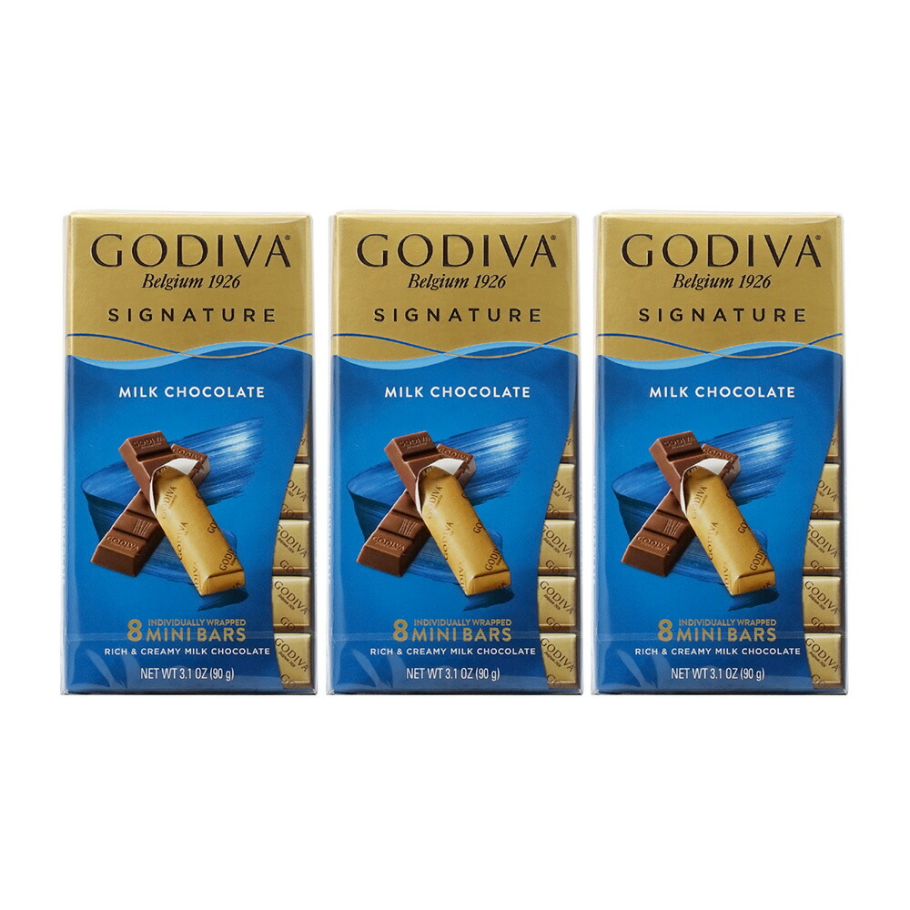 【楽天市場】GODIVA, 3-SET Signature Milk Chocolate, 8 Mini Bars 3.1oz：NOW FOODS JAPAN