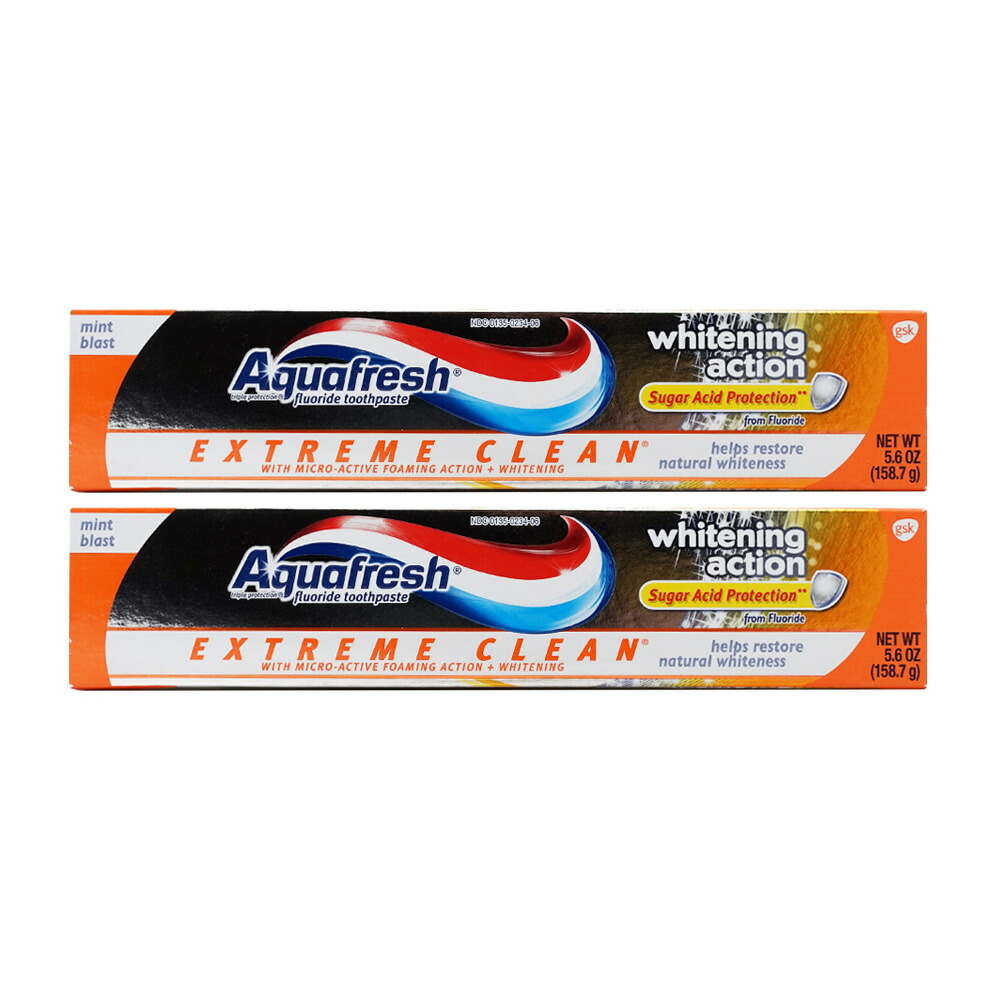 【楽天市場】Aquafresh, 2-SET Triple Protection Fluoride Toothpaste Extreme ...