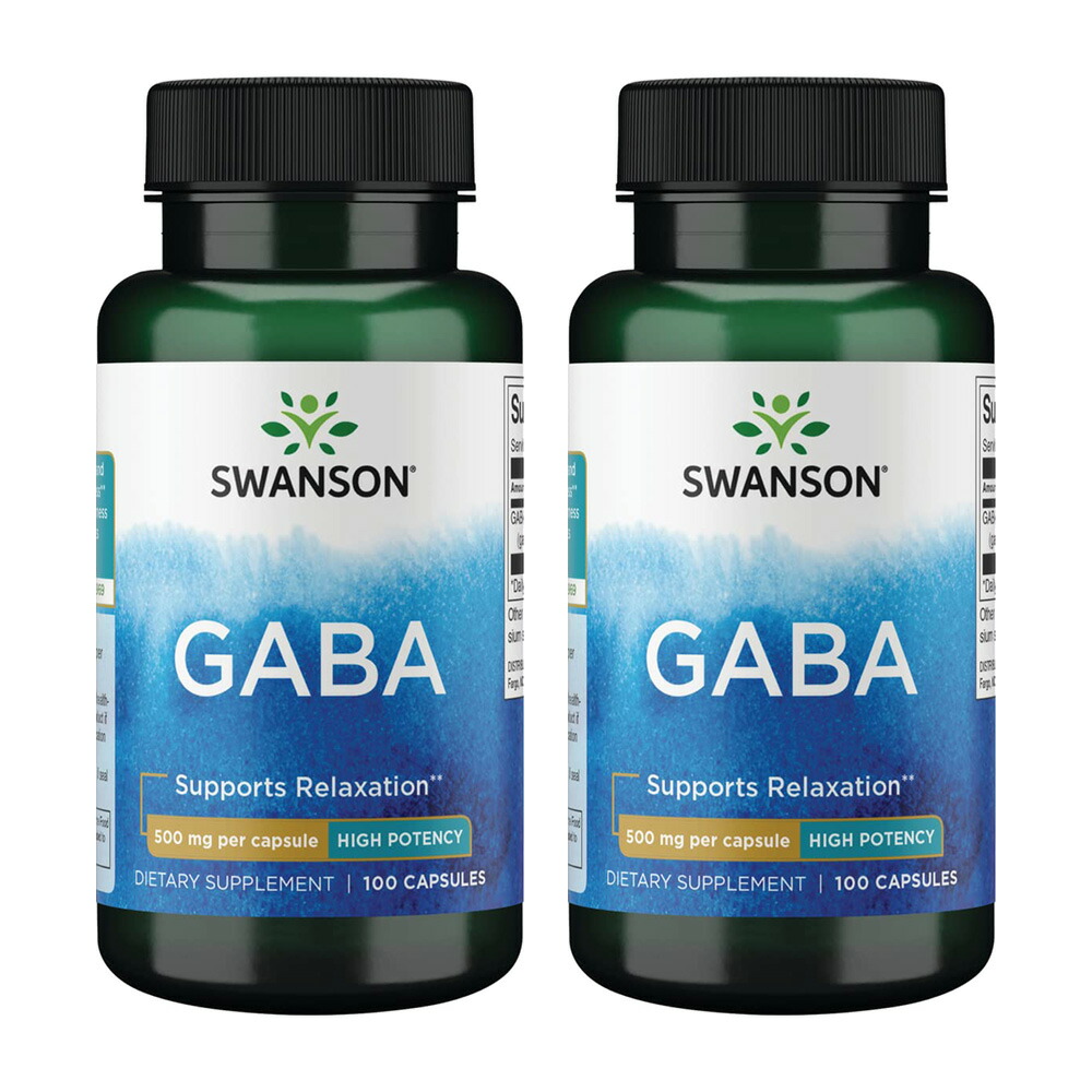 【楽天市場】【送料無料】2個セット ギャバ 500mg 100粒 カプセル スワンソン【Swanson】GABA 500mg, 100Capsules：NOW FOODS JAPAN