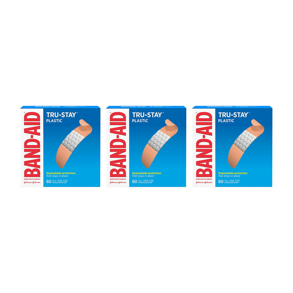 【楽天市場】BAND-AID, 10-SET Tru-Stay Plastic Adhesive Bandages All One Size ...