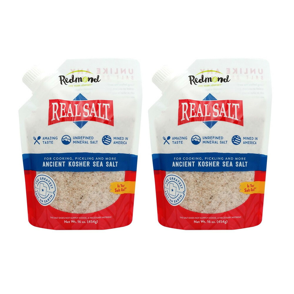 【楽天市場】【送料無料】 2個セット 塩 リアルソルト コーシャ シーソルト 海塩 454g レッドモンド 料理 調味料【Redmond ...