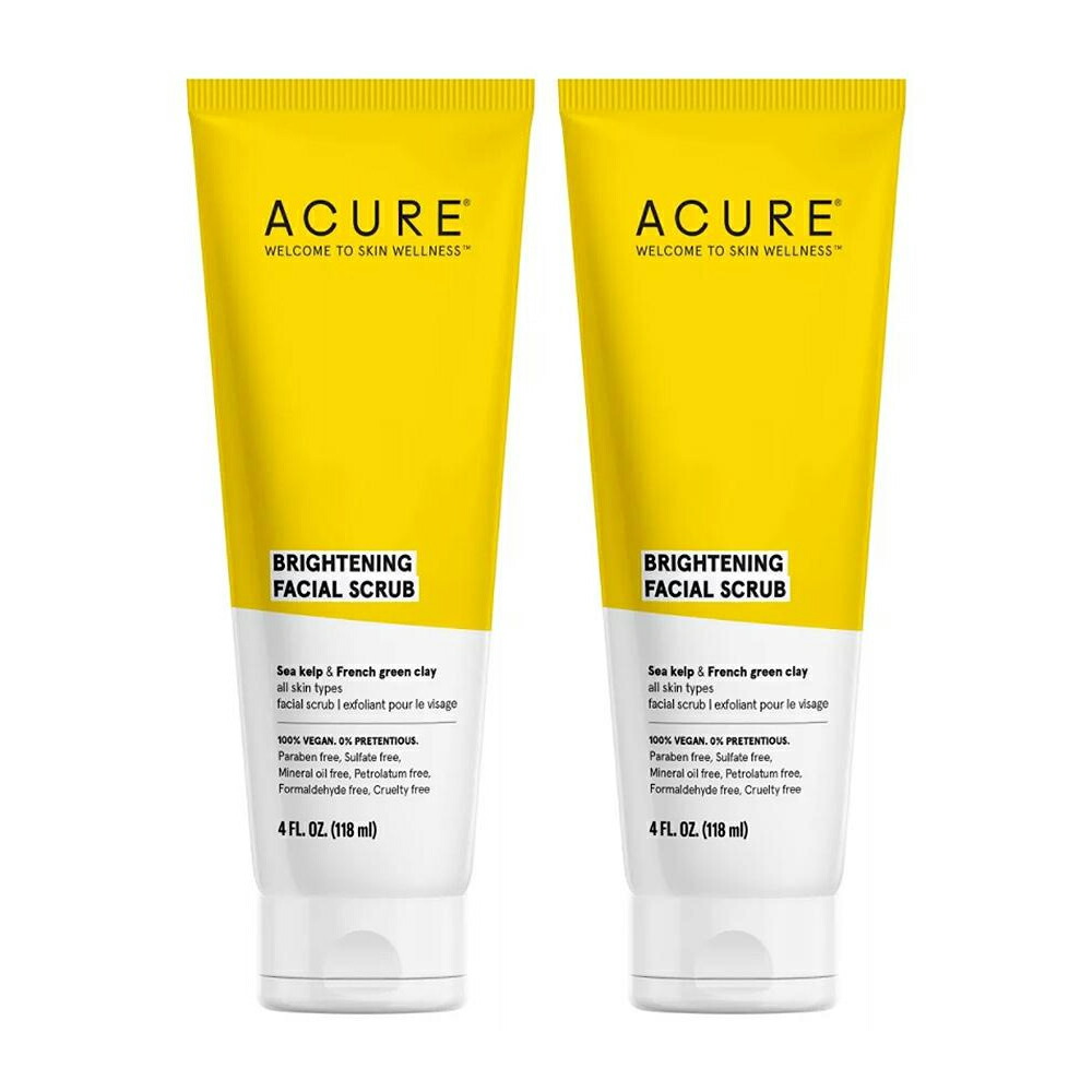 【楽天市場】Acure, 2-SET Brightening Facial Scrub 4fl oz：NOW FOODS JAPAN