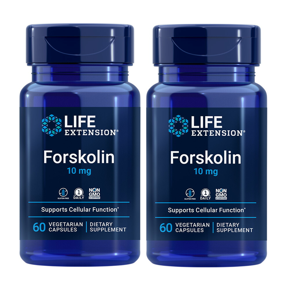 【楽天市場】Life Extension, 2-SET Forskolin 10mg, 60Vegetarian Capsules：NOW ...