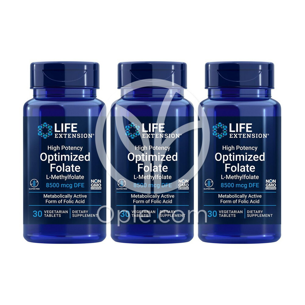【楽天市場】Life Extension, 3-SET High Potency Optimized Folate, L ...