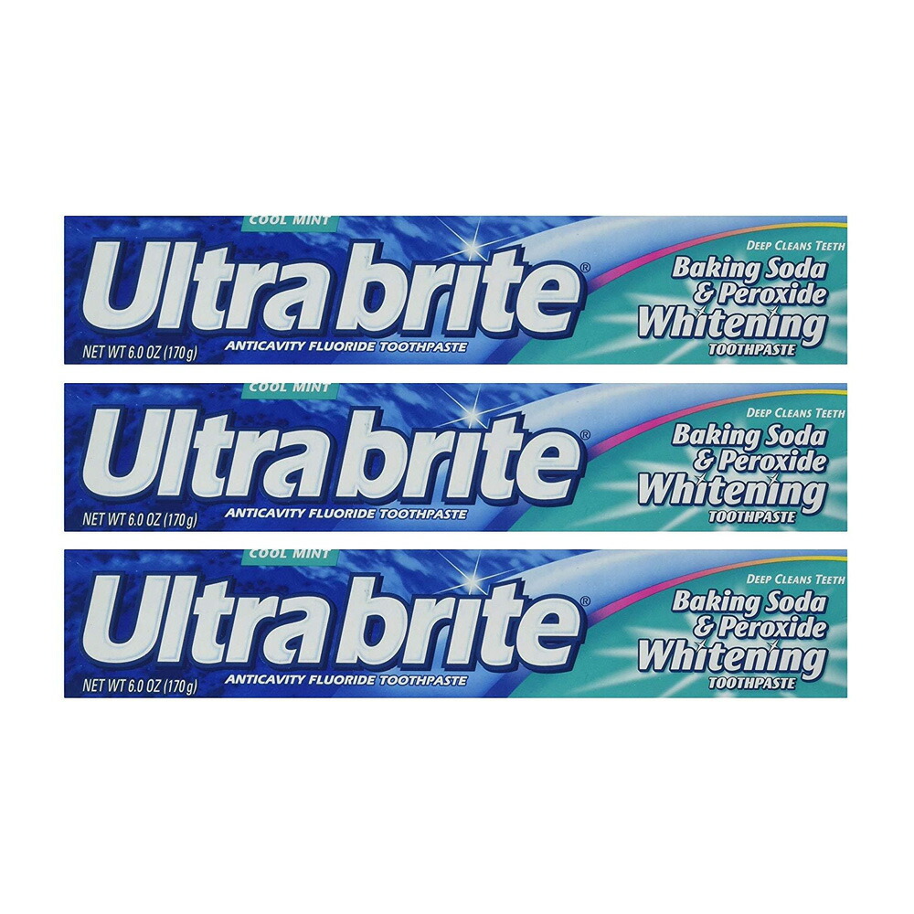 【楽天市場】【送料無料】 3個セット 歯磨き粉 ウルトラブライト ベーキングソーダ＆ペロキサイド ホワイトニング歯磨き粉 170g コルゲート ...