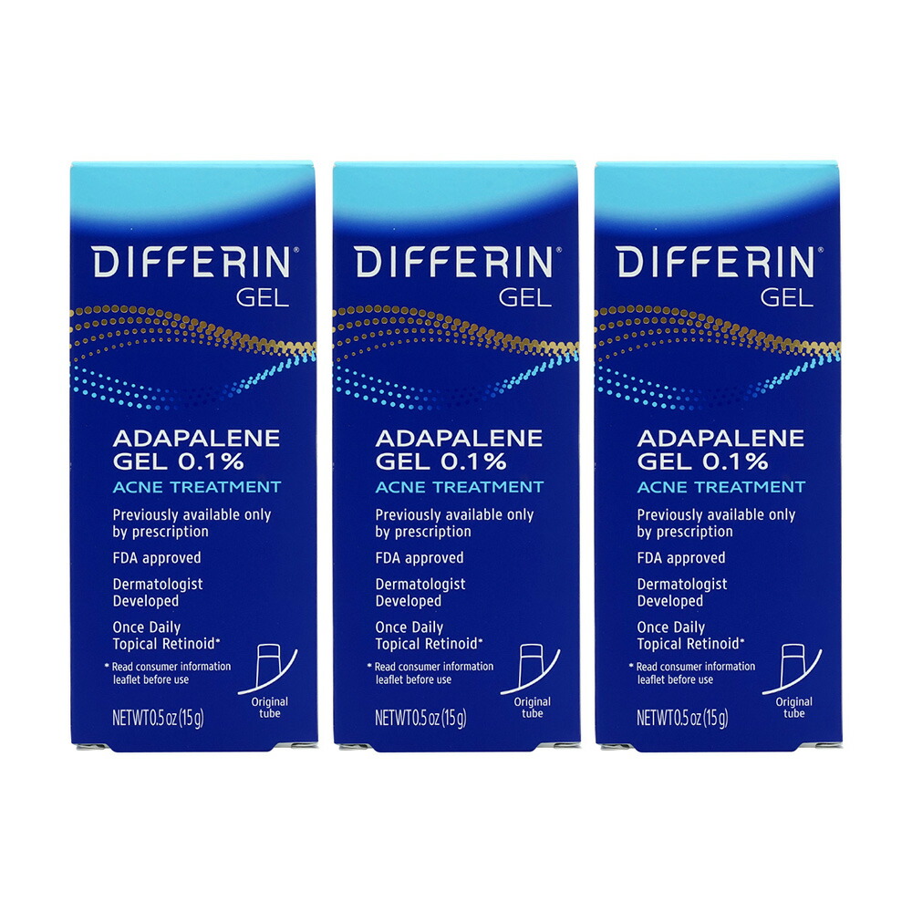 【楽天市場】Differin, 3-SET Differin Adapalene Gel 0.1% Acne Treatment ...