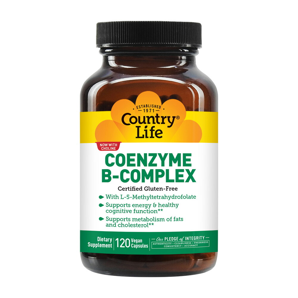 【楽天市場】【送料無料】 コエンザイム ビタミンBコンプレックス 120粒 ベジカプセル カントリーライフ【Country Life ...