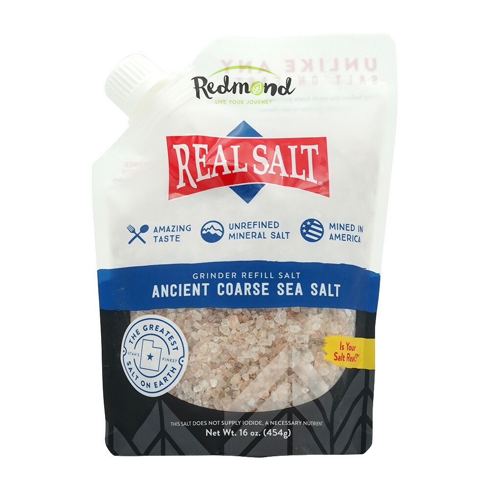 【楽天市場】【送料無料】 塩 リアルソルト粗塩 海塩 シーソルト 454g レッドモンド 料理 調味料【Redmond】Real Salt ...