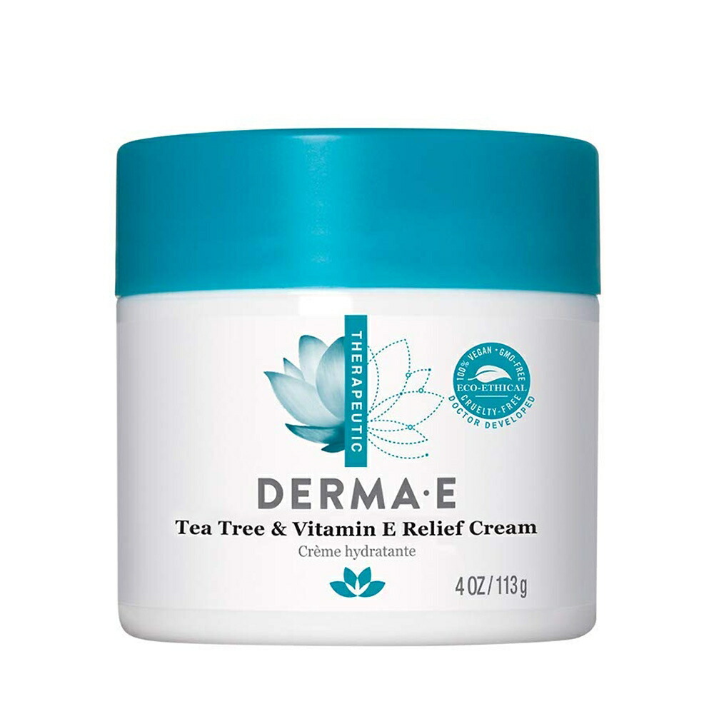 【楽天市場】DERMA E, Tea Tree & Vitamin E Relief Cream 4oz：NOW FOODS JAPAN