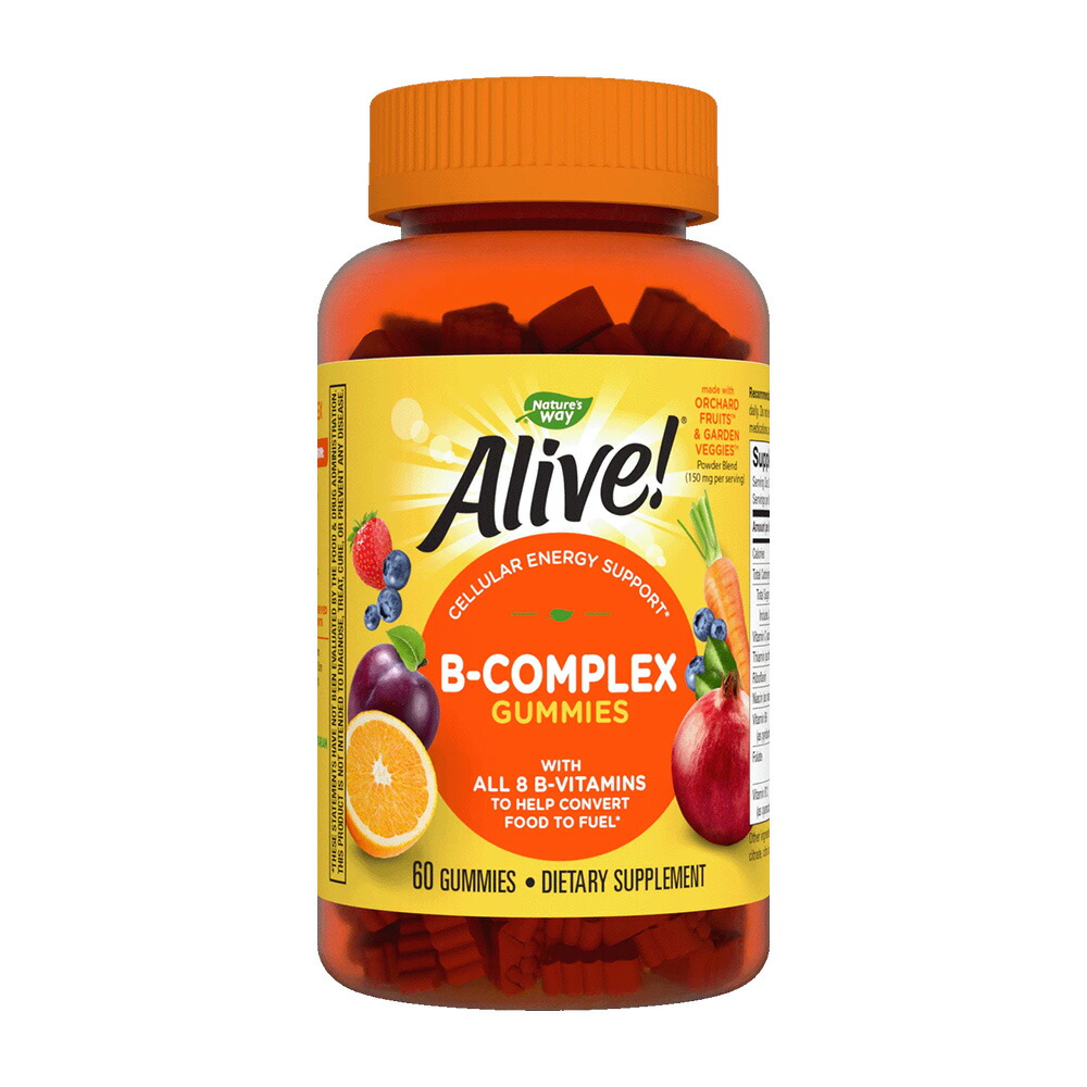 【楽天市場】【送料無料】 アライブ ビタミンBコンプレックス チェリー味 60粒 グミ ネイチャーズウェイ 女性【Nature's Way ...