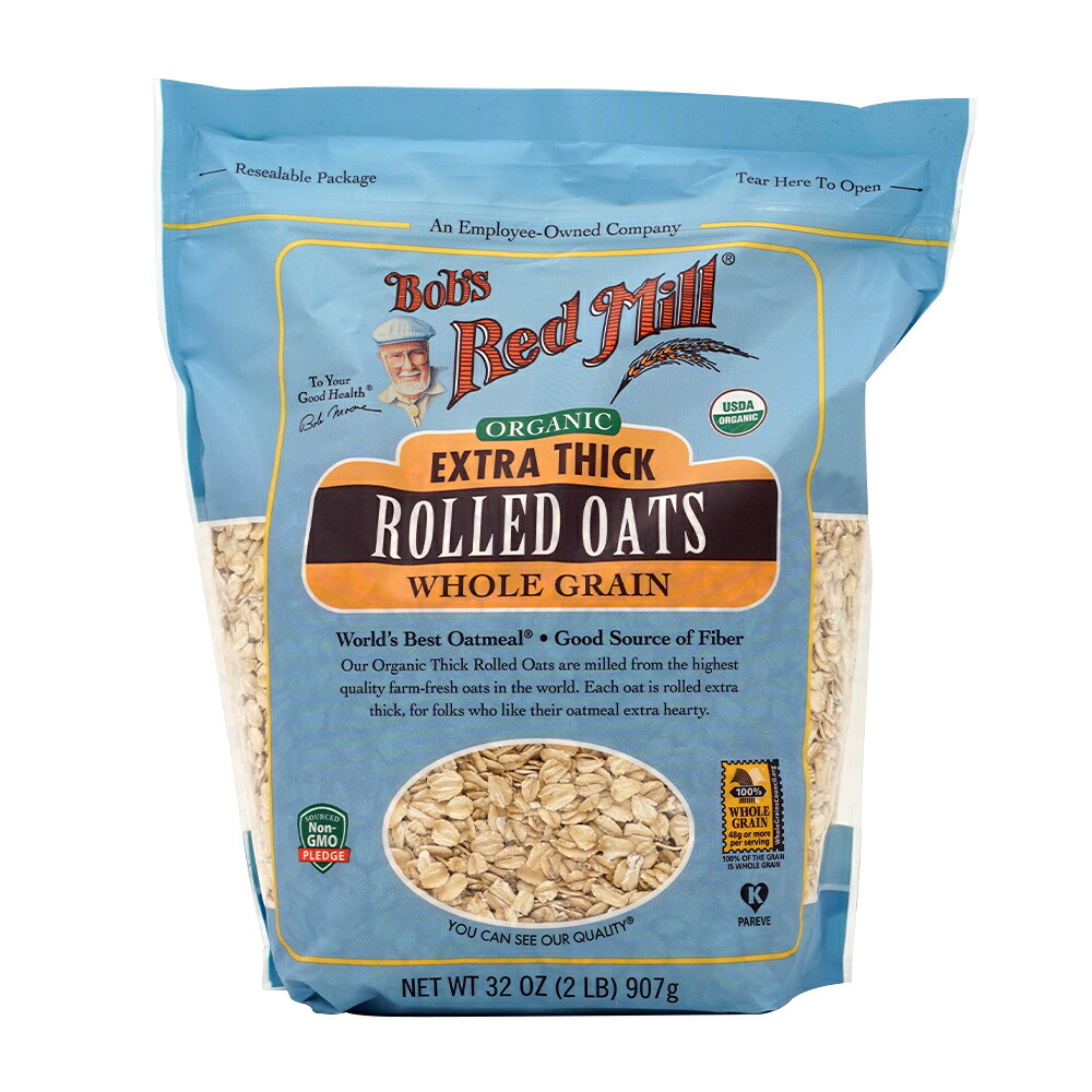 【楽天市場】【送料無料】 オーガニック 極厚 ロールドオーツ 907g オーツ ボブズレッドミル【Bob's Red Mill】Organic ...