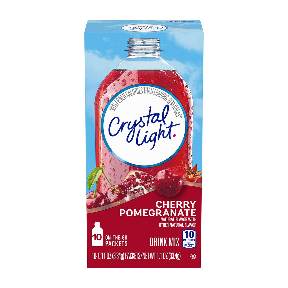 【楽天市場】【送料無料】 オンザゴー ドリンクミックス チェリーザクロ 10パック クリスタルライト【Crystal Light】On The ...