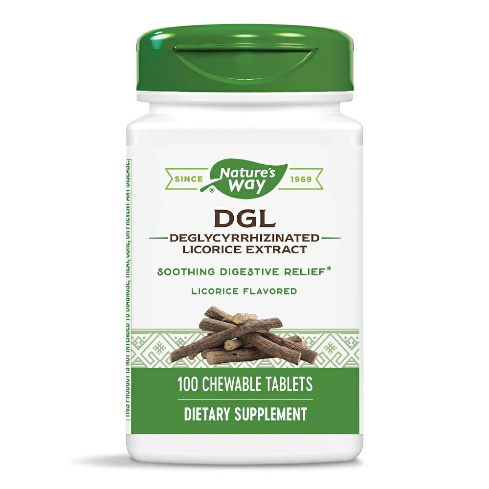 【楽天市場】【送料無料】 DGL 甘草抽出物 100粒 チュアブルタブレット ネイチャーズウェイ【Nature's Way】DGL ...